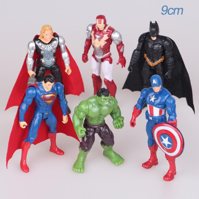 6pcs/kit Fantasia Marvel Vingadores Bonecos Action Figure marvel Herói ...