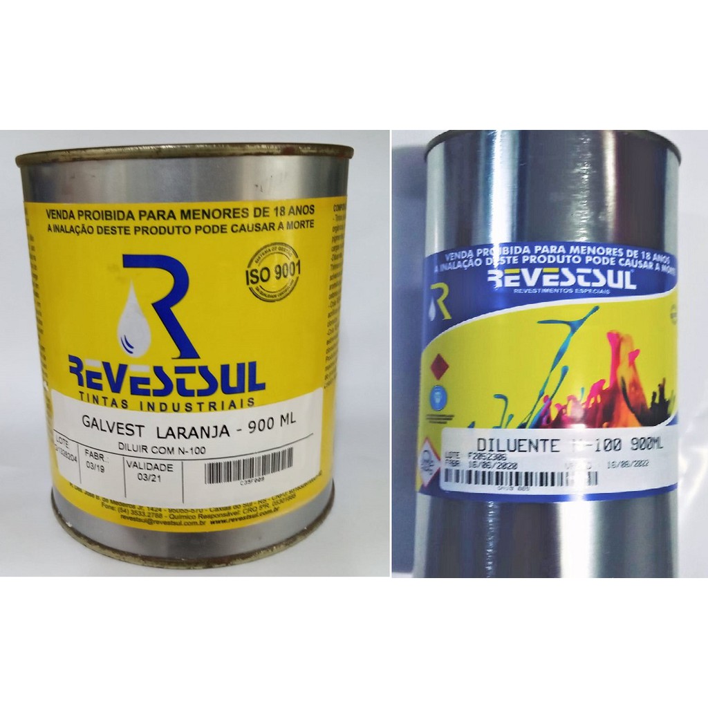 Tinta Direta Galvanizado Galvest Secagem Ultra Rápida Diluente Verniz ...