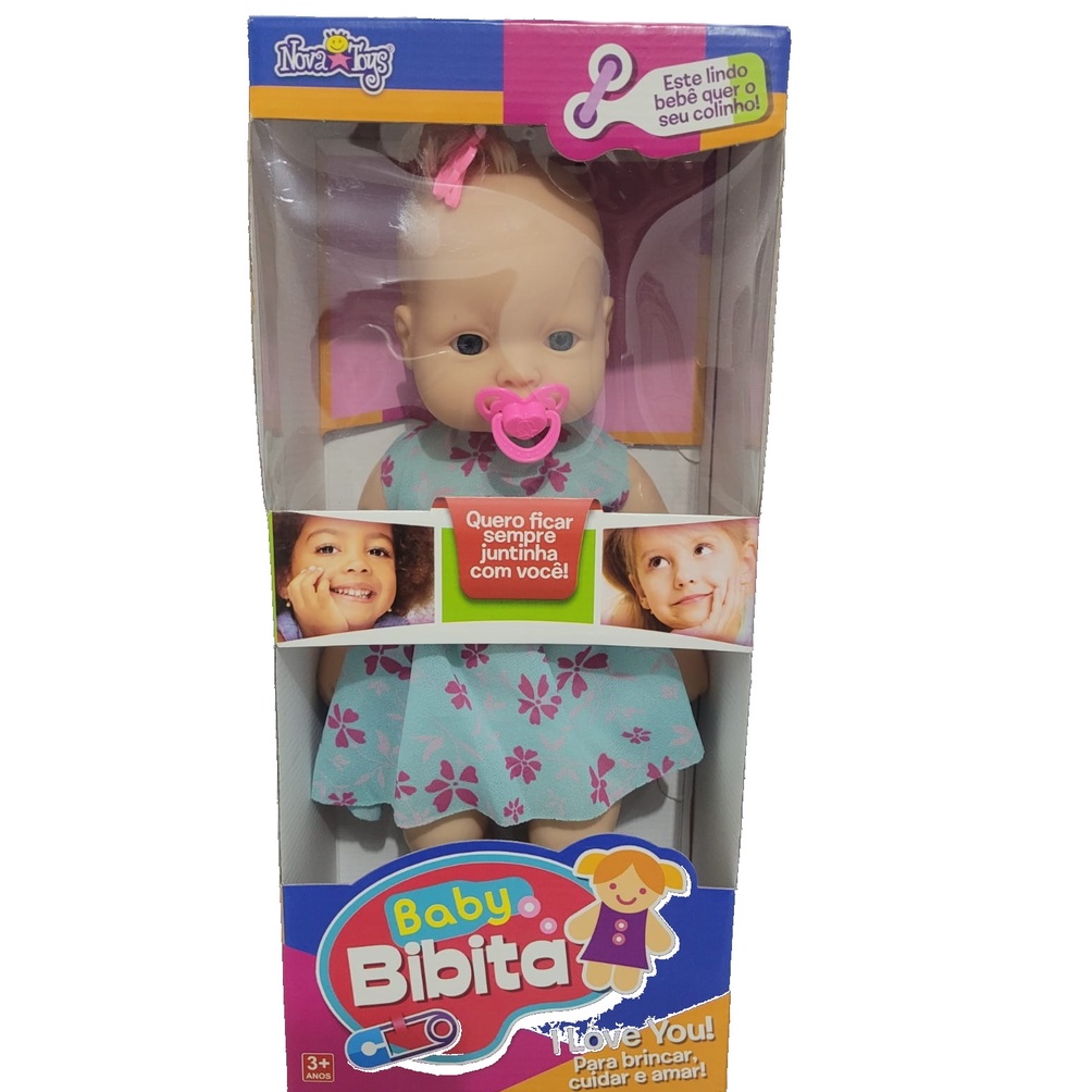 Boneca Baby Bibita - Nova Toys (Para brincar cuidar e amar) | Shopee Brasil