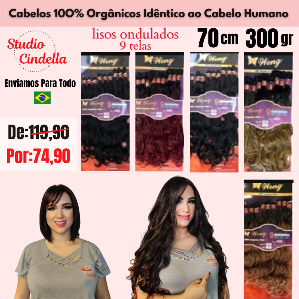 Cabelo Fibra Orgânica Liso/ondulado | Shopee Brasil