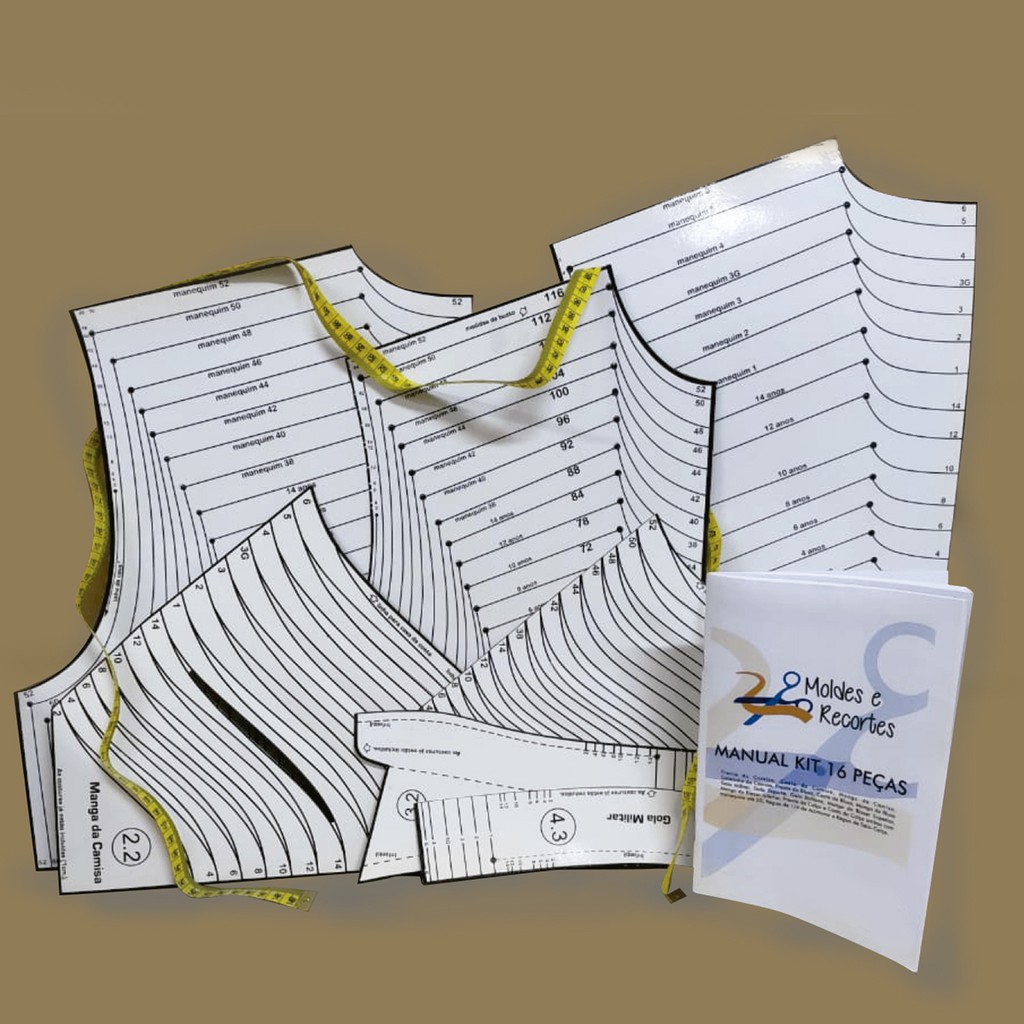 Moldes Para Costura Rápida De Roupas - 16 Peças | Shopee Brasil