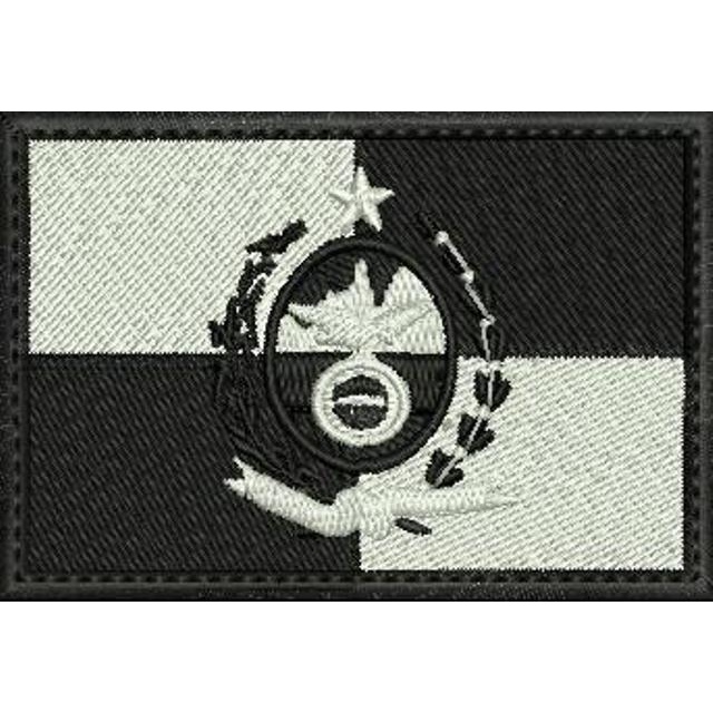 Patch 8x5,5 cm bordado bandeira estado do Rio de Janeiro Negativa com ...