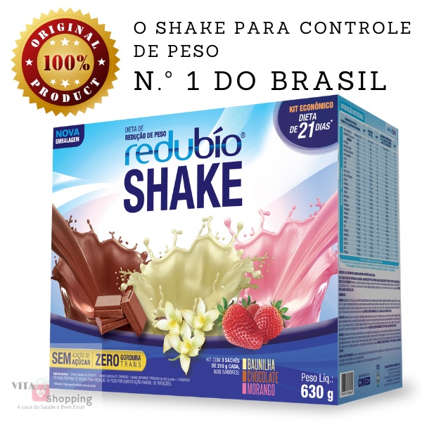Kit Redubío Emagrecimento - Shake Dieta De 21 Dias Com 3 Sabores 630g - CIMED | Shopee Brasil