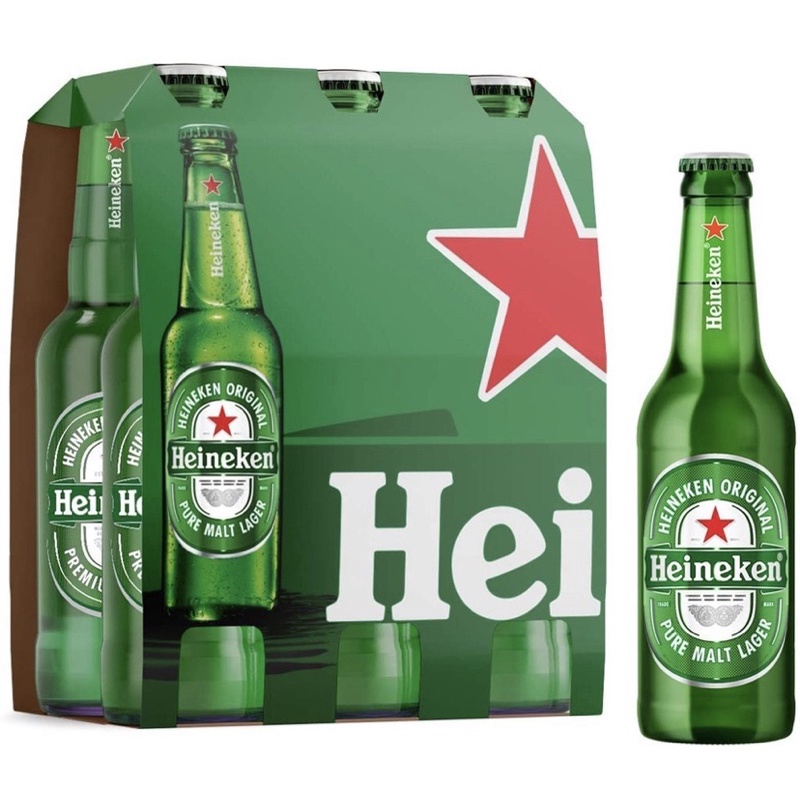 Cerveja Heineken 6 garrafas 330ml Long Neck | Shopee Brasil