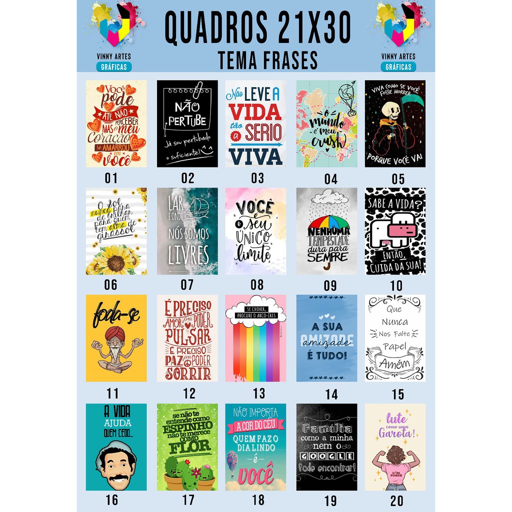 Quadro Tema Frases Motivacionais Engraçadas 21x30 - Placa decorativa ...