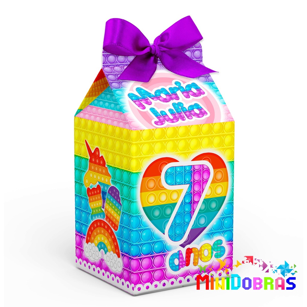 Caixa Milk Fidget Toys Pop It | Shopee Brasil