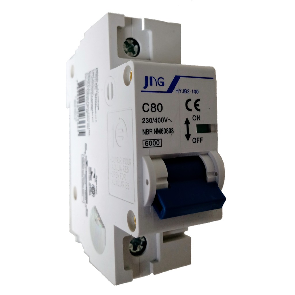 Disjuntor Unipolar Din 80A JNG CURVA C DZ47 230V | Shopee Brasil