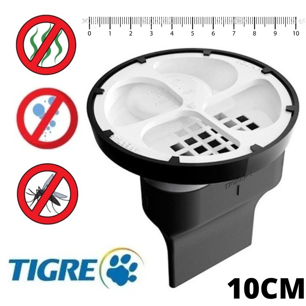 Ralo Antiespuma 100mm Tigre Elimina Mal Cheiro Sem Grelha | Shopee Brasil