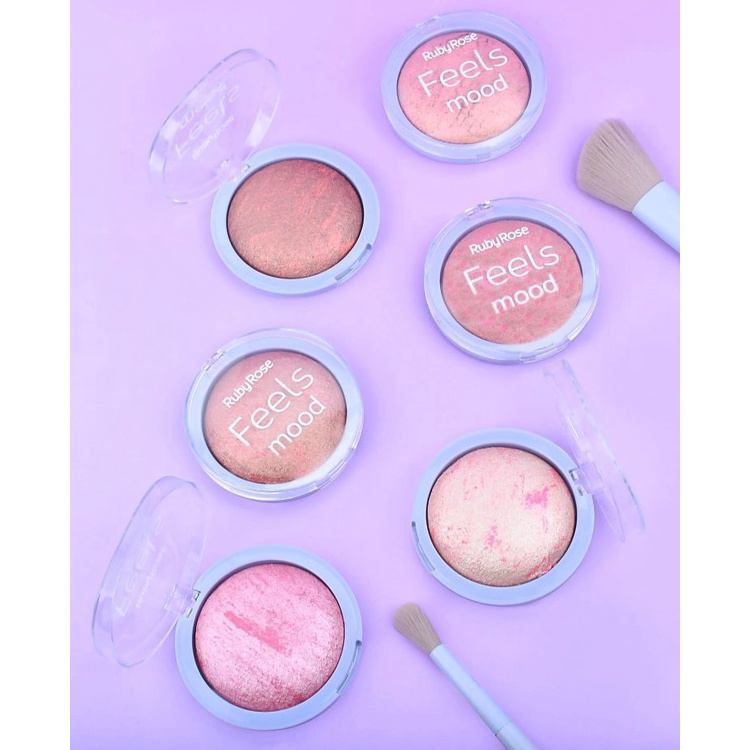 Blush Baked Marble - Feels Mood Ruby Rose | Shopee Brasil