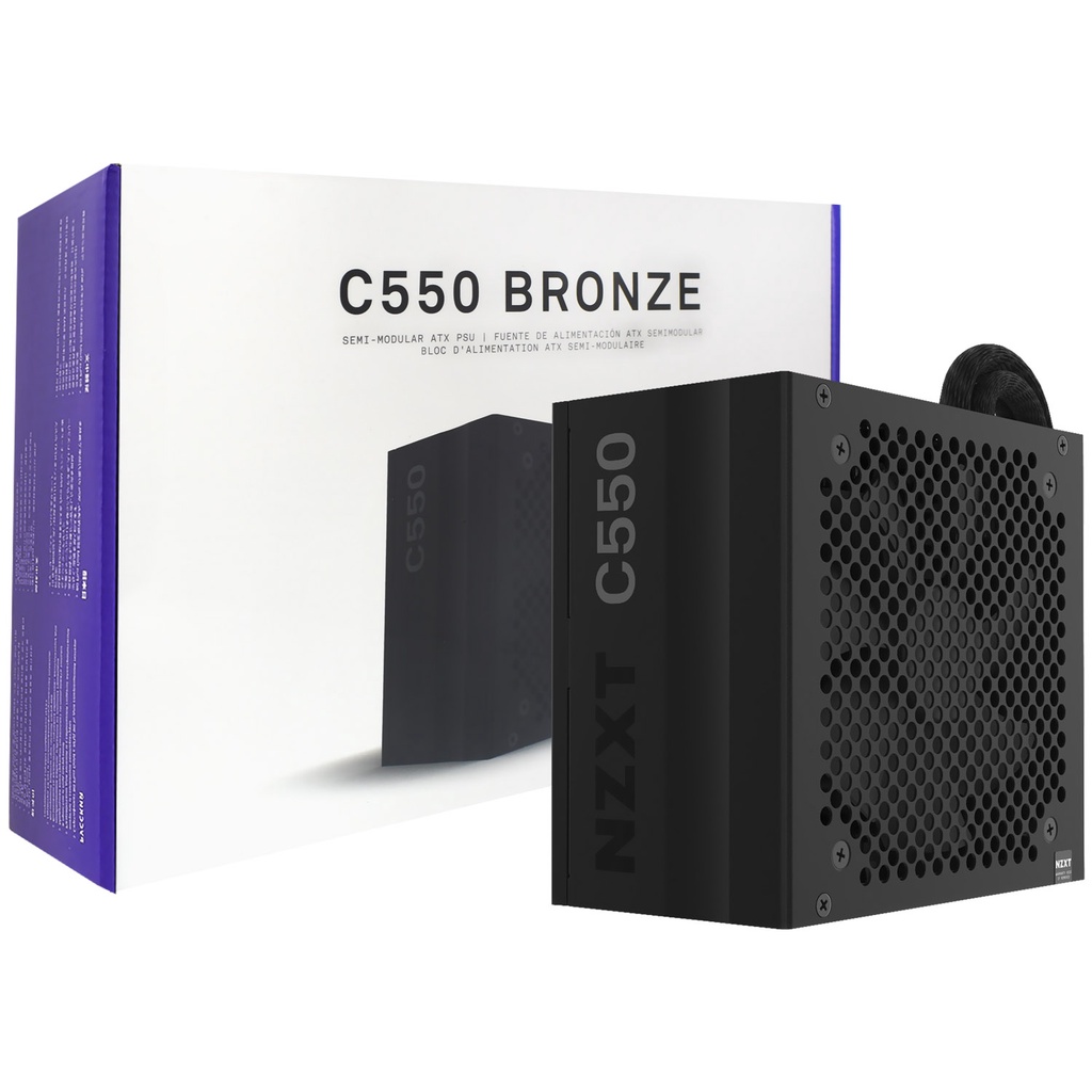 Fonte de Alimentação NZXT C550 550W ATX / Semi Modular / 80 Plus Bronze ...