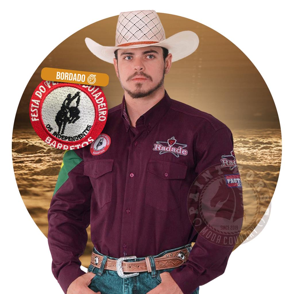 Camisa country radade manga longa rodeio cowboy masculina peao | Shopee ...