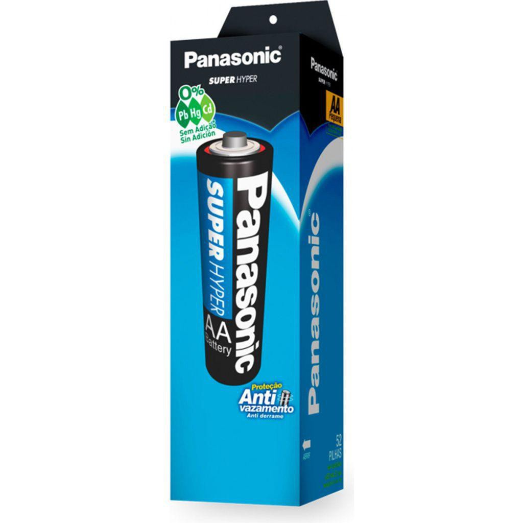 Pilha Panasonic AA tubo com 52 unidades | Shopee Brasil