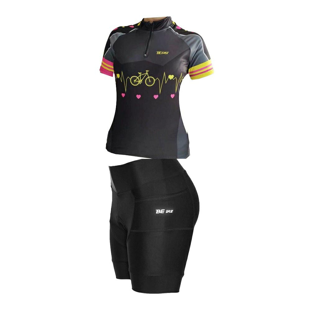 Conjunto de ciclismo para ciclistas feminino roupas camisas bermuda feminina Be GE | Shopee Brasil