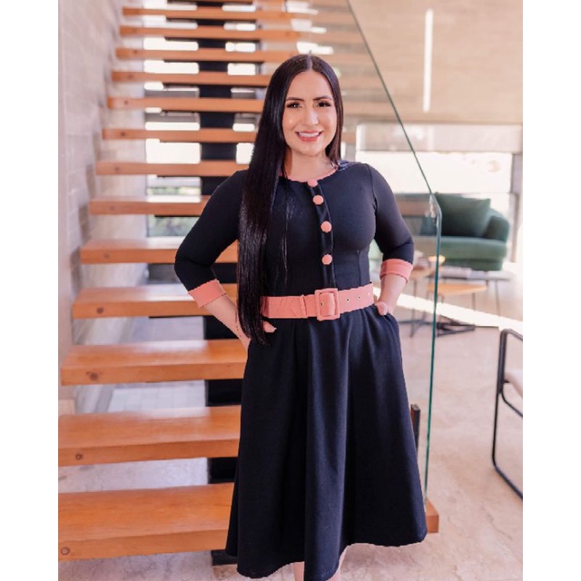 Vestido Midi Luana | Shopee Brasil