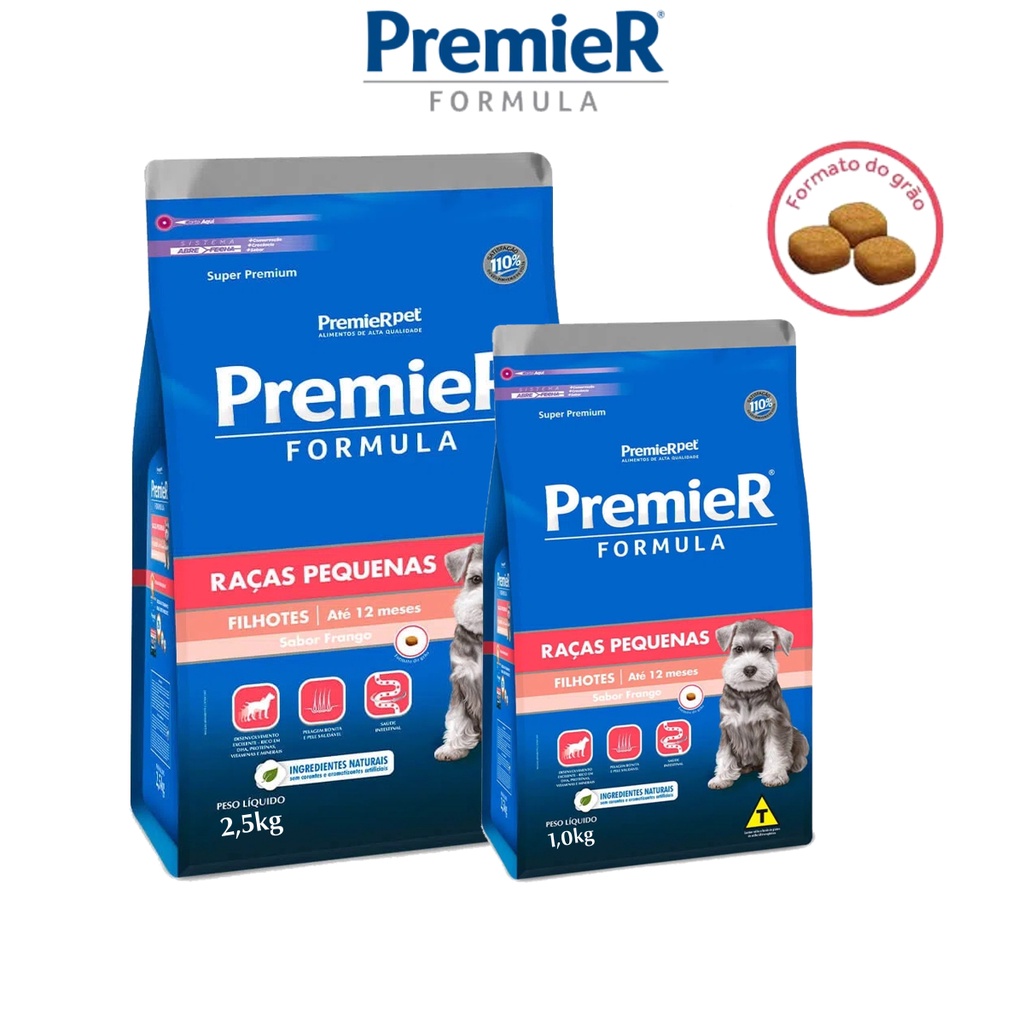 Ração Premier Pet Fórmula Sabor Frango Para Cão Filhote Raças Pequenas ...