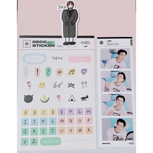 Enhypen Jay Stickers e Film GGU GGU Package | Shopee Brasil