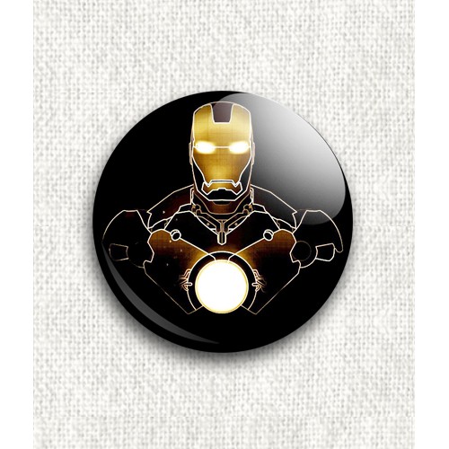 Boton Homem de Ferro [ Iron Man ] | Shopee Brasil