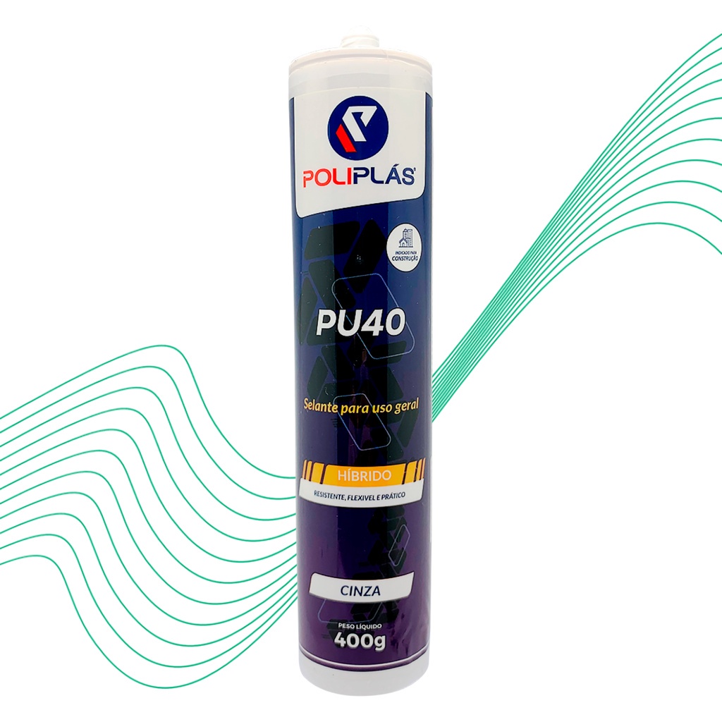 Selante Pu40 Profissional 400g Cinza Poliplas Adesivo Construção ...
