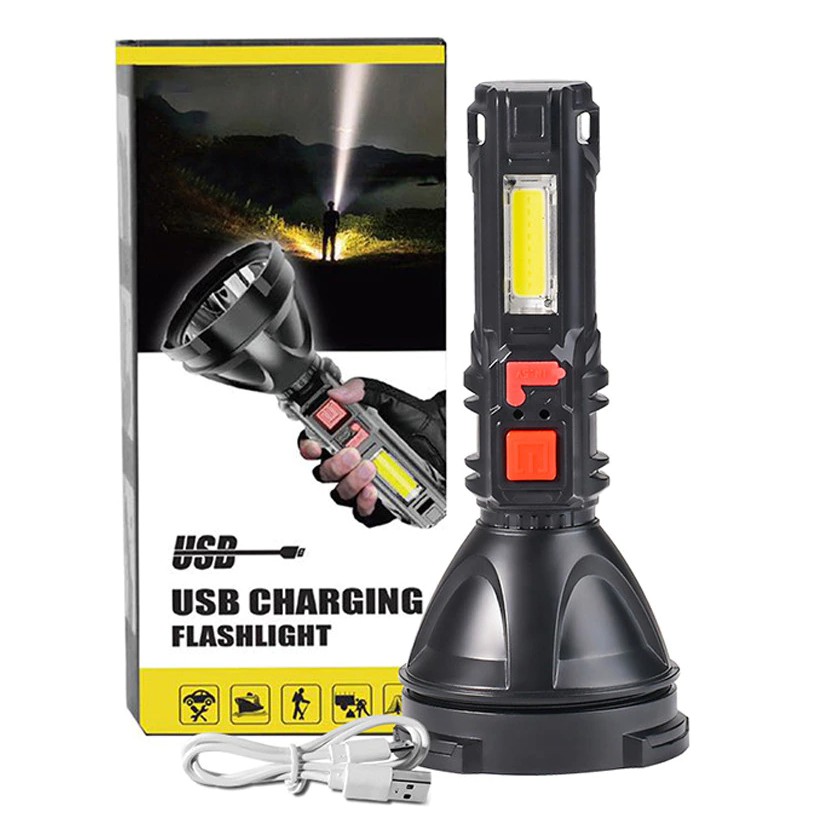 lanterna led 500m longo alcance bateria lanternas usb recarregável 4 ...