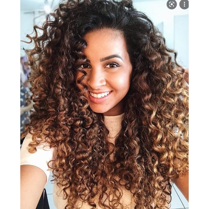 cabelo 8 telas H. Lin cacheado afro crespo cor T1B30 castanho com ...
