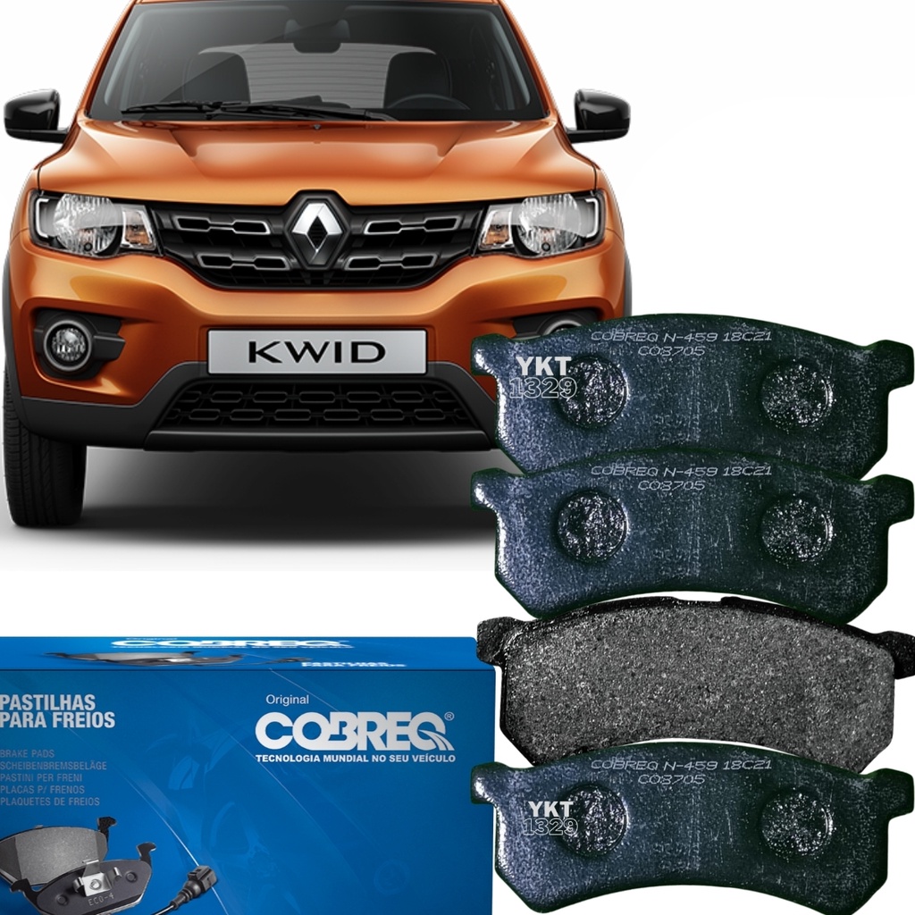 Jogo de Pastilhas de Freio Dianteira Original Cobreq Renault Kwid ...