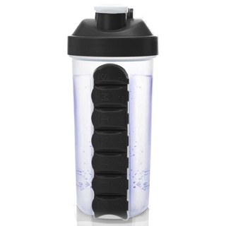 Garrafa Shaker Plastico 700ml C/ Porta Comprimidos 2 Em 1 | Shopee Brasil
