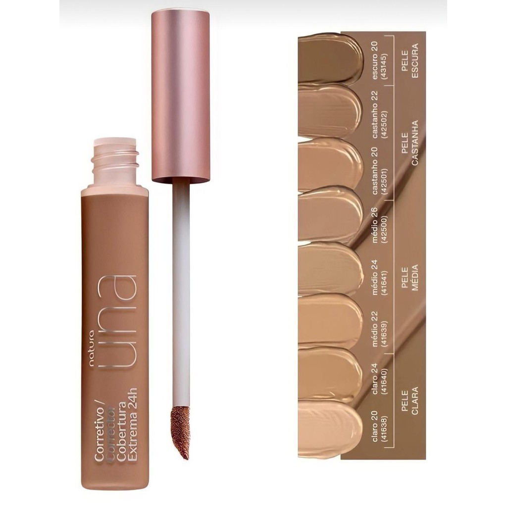 Corretivo Cobertura Extrema 24h Natura Una | Shopee Brasil