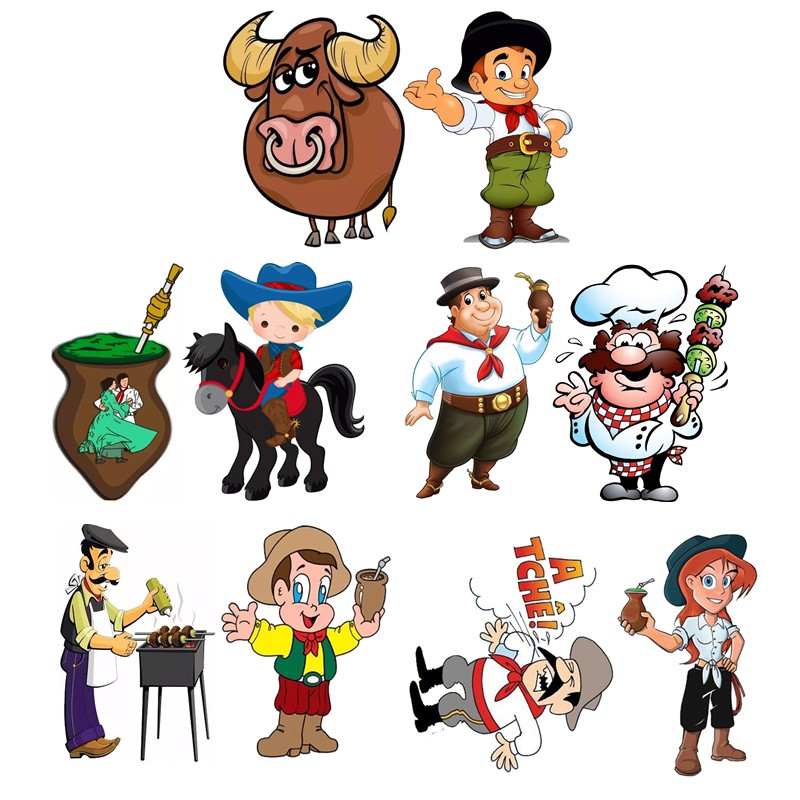 gaúcho kit decoração de festa infantil 10 display de 20cm | Shopee Brasil