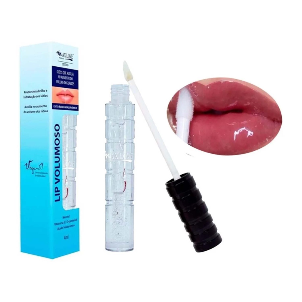Gloss Lip Volumoso Max Love Com Ácido Hialurônico Vitaminas Aumenta