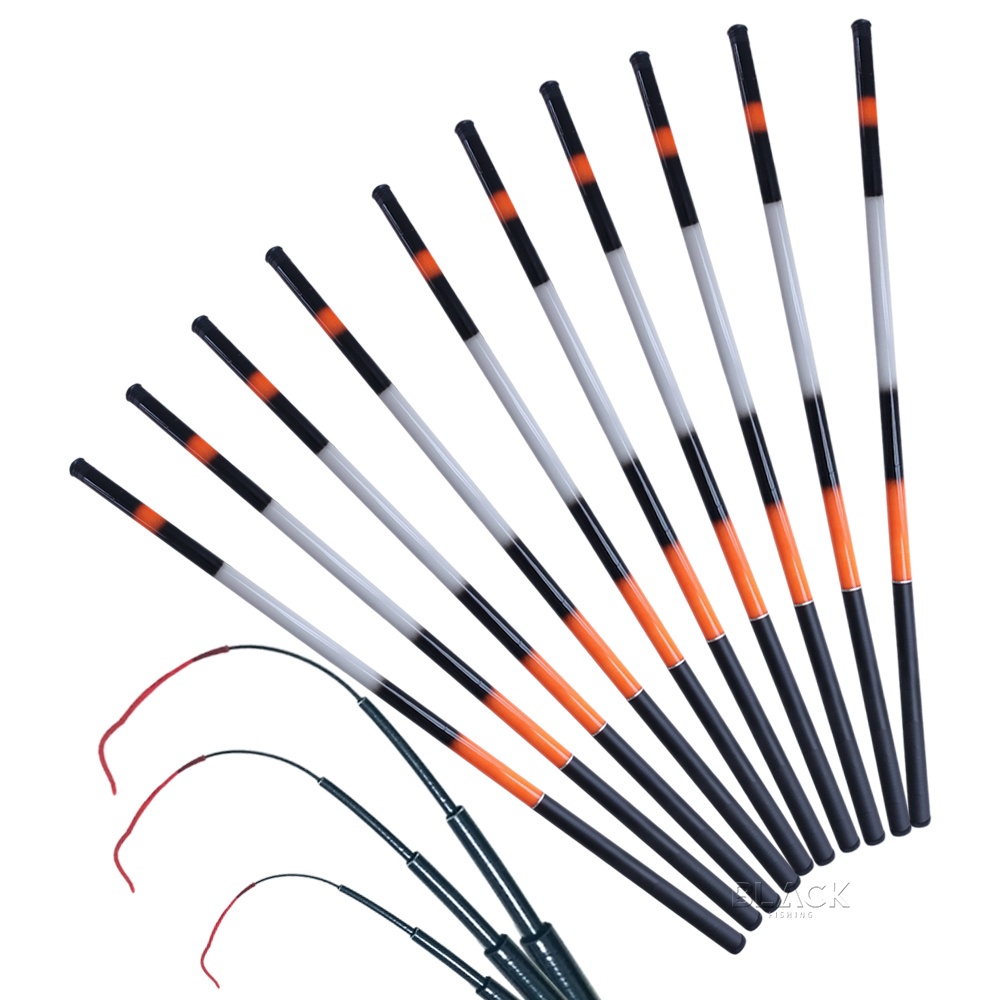 Kit 10 Varas de Pesca Telescópica 3,60 Metros 40% Carbono Pescaria ...