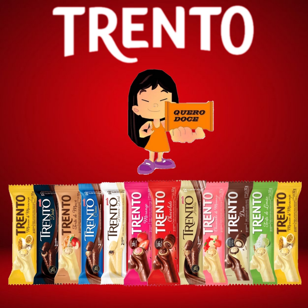 Trento Chocolate 32g | Caixinha com 16un | Diversos sabores - Escorrega ...