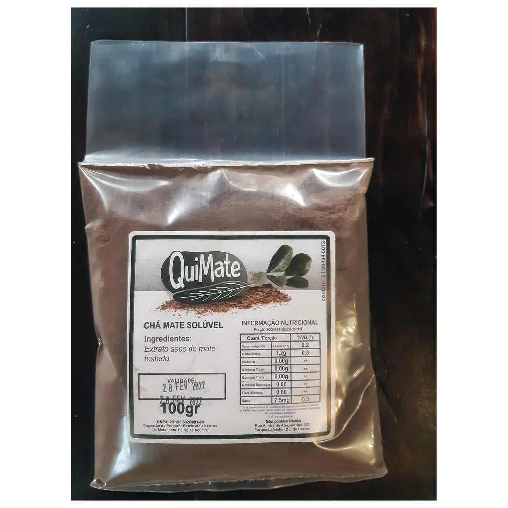 Chá Mate Solúvel 100g QuiMate | Shopee Brasil