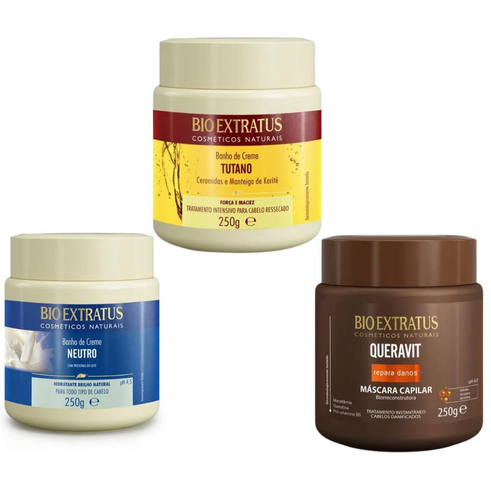 Cronograma Bio Extratus para Todos Tipos de Cabelos 250g x 3 | Shopee Brasil