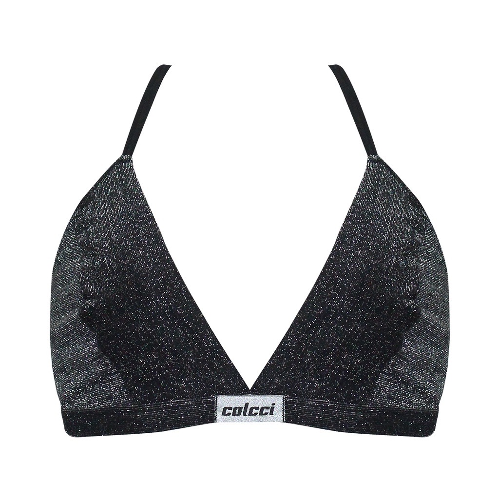 Top Triangulo Colcci Sem Bojo Em Lurex | Shopee Brasil