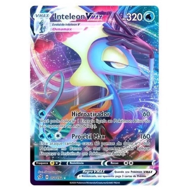 Carta Pokemon Inteleon V MAX Rixa Rebelde Copag Original | Shopee Brasil