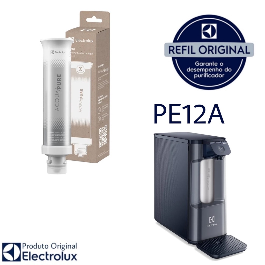 Refil Filtro Purificador Electrolux Pure 4x PE12A Acqua Pure - Original | Shopee Brasil