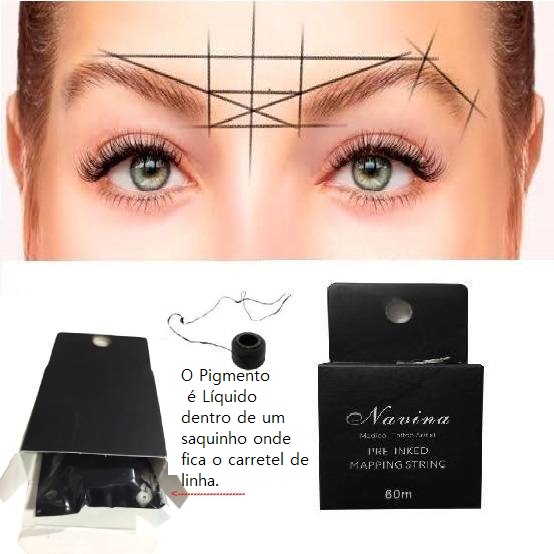 Linha De Marcação Pigmentada Sobrancelha 60 Metros Navina Shopee Brasil
