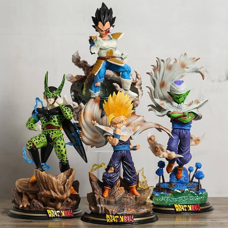 19cm Versão Luminosa luz Dragon Ball Vegeta Piccolo Son Gohan cell PVC action figure boneco ...