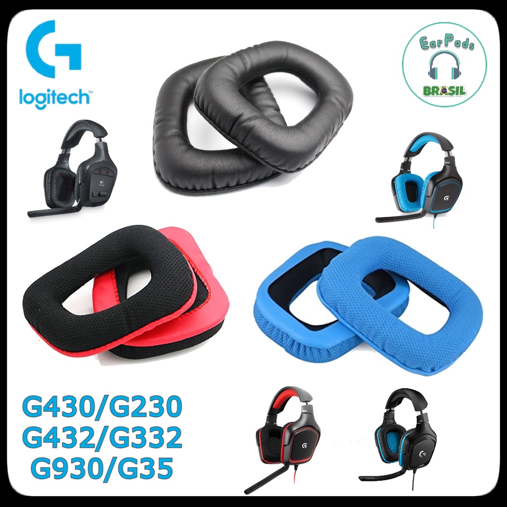Espumas Almofadas Earpads Para Logitech G230,g430,g930 E G35 - Faz a Boa!