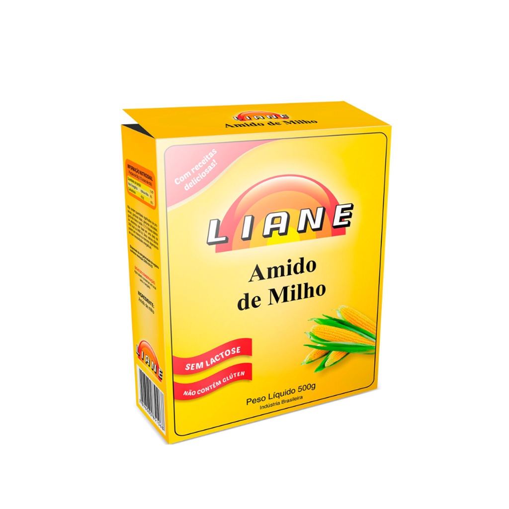 Amido de Milho Sem Lactose 500 Gramas - Liane | Shopee Brasil