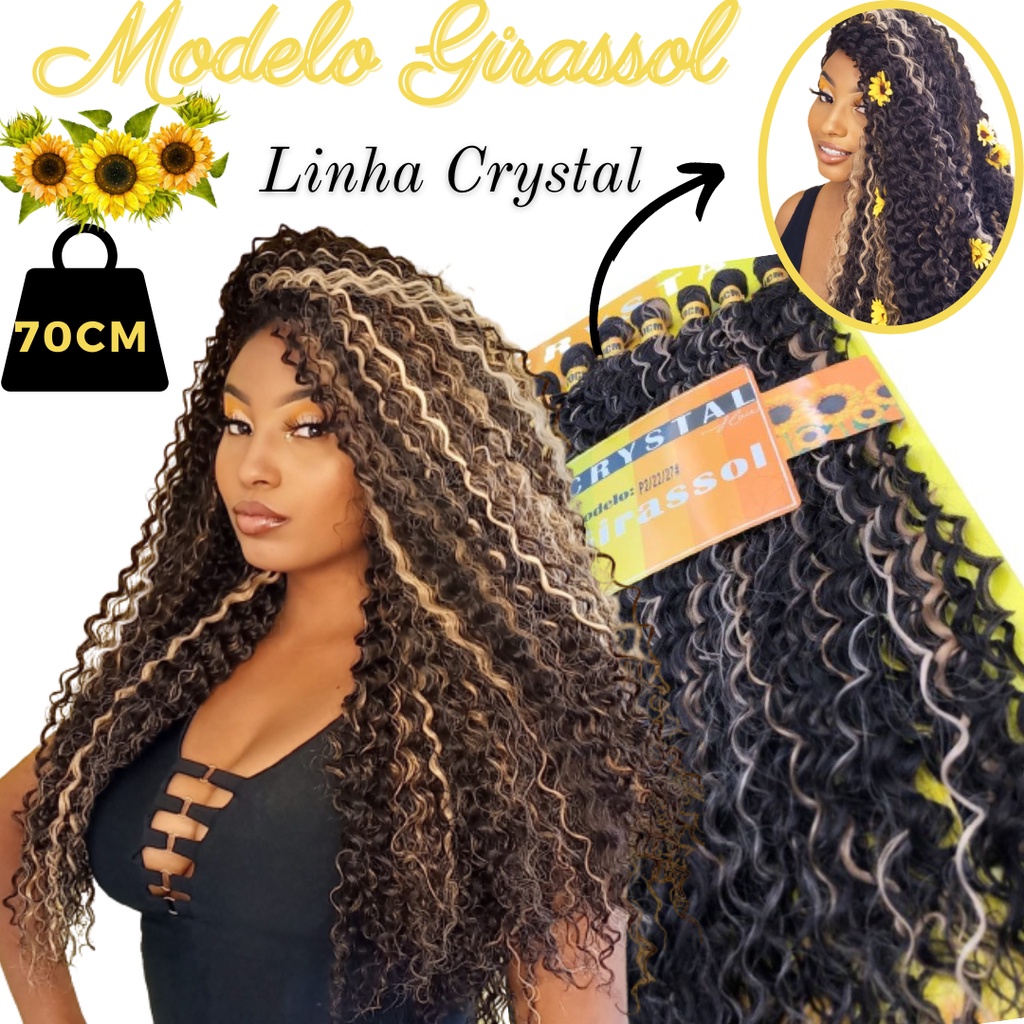 Cabelo Orgânico Cacheado 70cm Idêntico Ao Humano 8 Telas 280gr - Corre ...