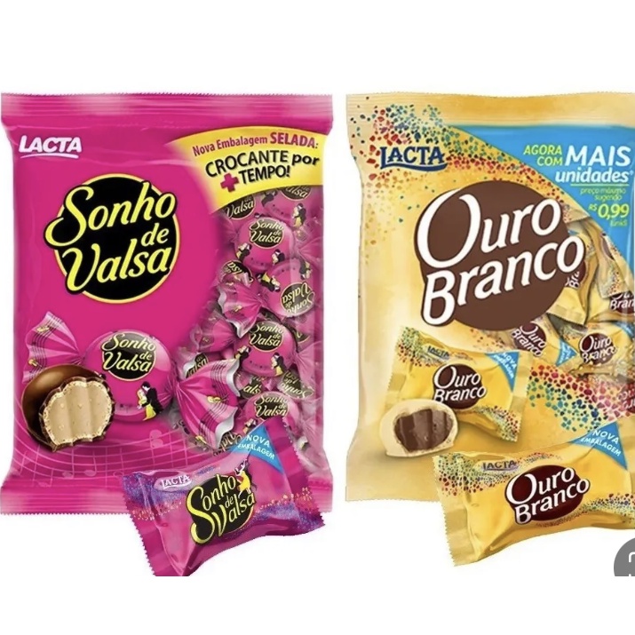 Kit 2 Pacotes Bombons Lacta Sonho De Valsa + Ouro Branco (Oferta ...