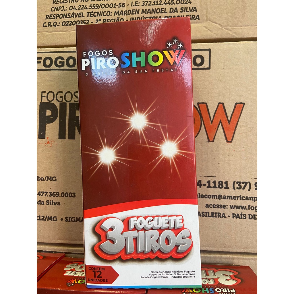 rojao foguete 3 tiros 1 cx 12 rojao | Shopee Brasil