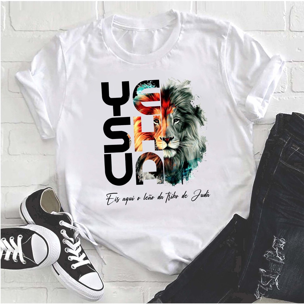 Camisa T-Shits branca Personalizada "Yeshua" | Shopee Brasil