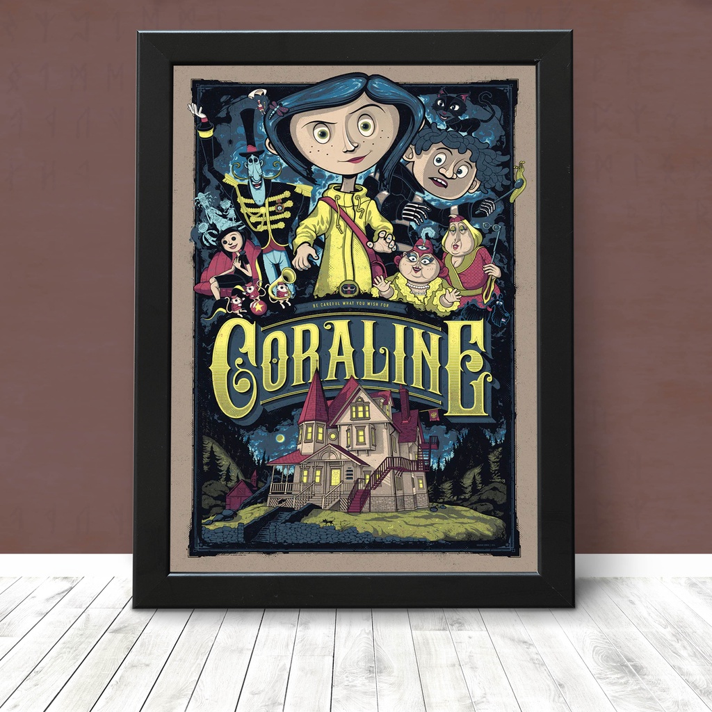 Quadro decorativo com moldura de vidro Coraline ! Tamanho 33X24 ...