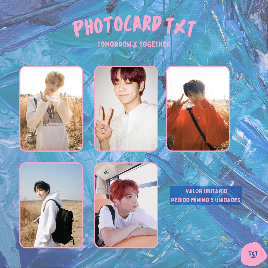 PHOTOCARD TXT (TOMORROW X TOGETHER) | kpop card fanmade | Shopee Brasil