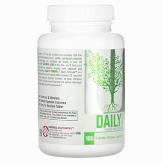 Daily Formula Universal Nutrition 100 Tablets - Suplemento Importado ...