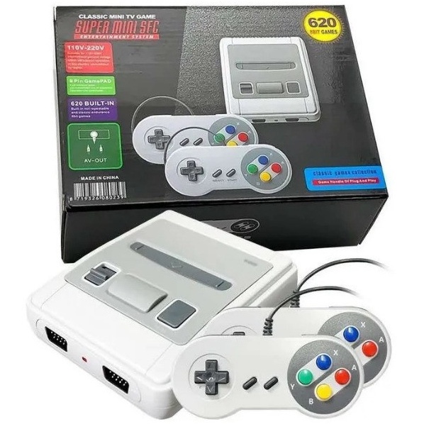 Console Super Mini SFC Video Game Retro 8 bits com 620 Jogos 2 ...