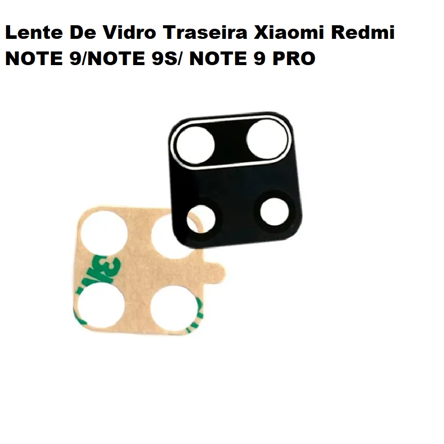 Lente De Vidro Traseira Xiaomi Redmi NOTE 9/NOTE 9S/ NOTE 9 PRO ...