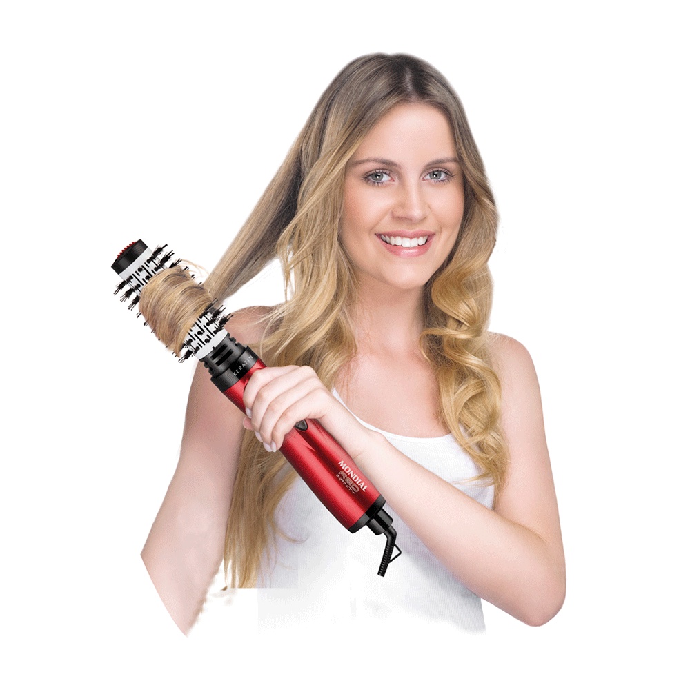 Escova Rotativa Mondial Red Infinity Keratin ER-11-KR 1000W | Shopee Brasil